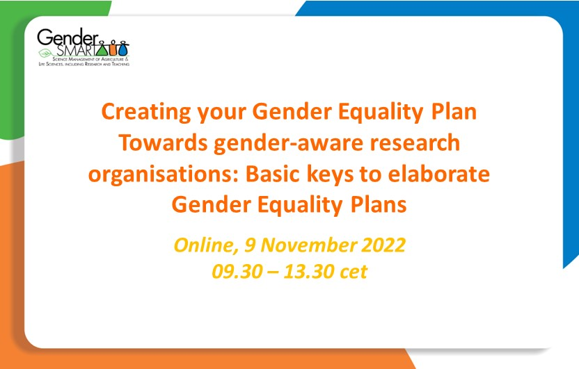 Gender-SMART Introductory online training on Gender Equality Plans ...
